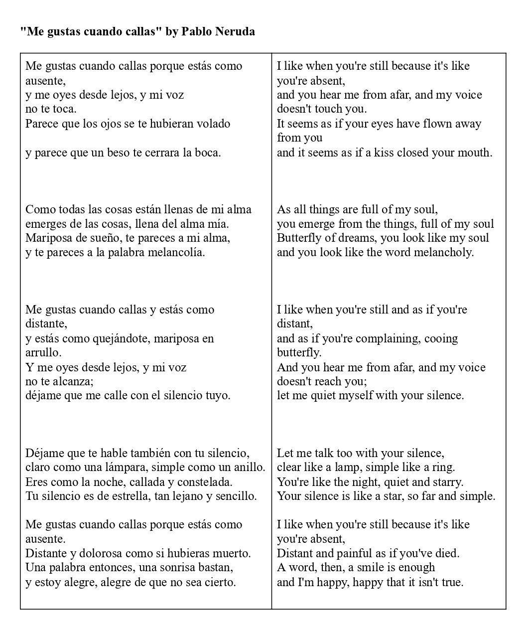 Spanish Poems