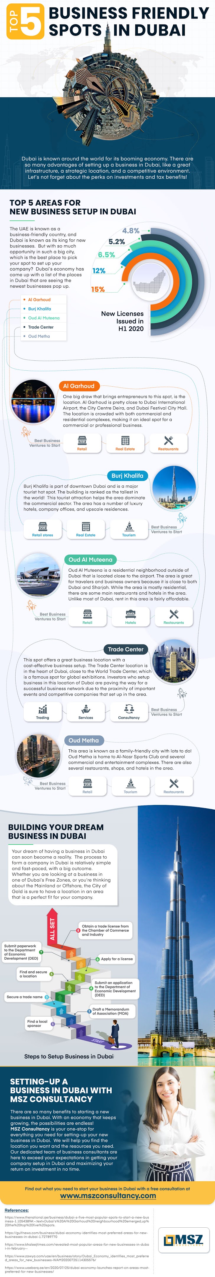 Top 5 Business Friendly Spots in Dubai [Infographic]