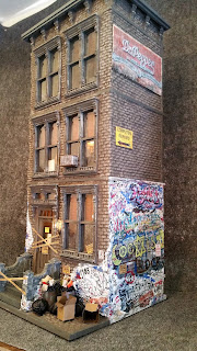 Greggs Miniature Imaginations: Graffiti Condemned City Building