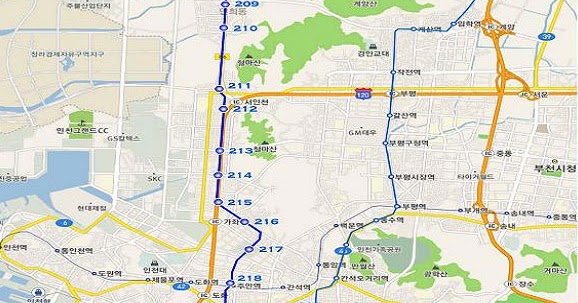Incheon Metro Line 2 Stations, Route Maps - 인천 지하철 2호선 노선도