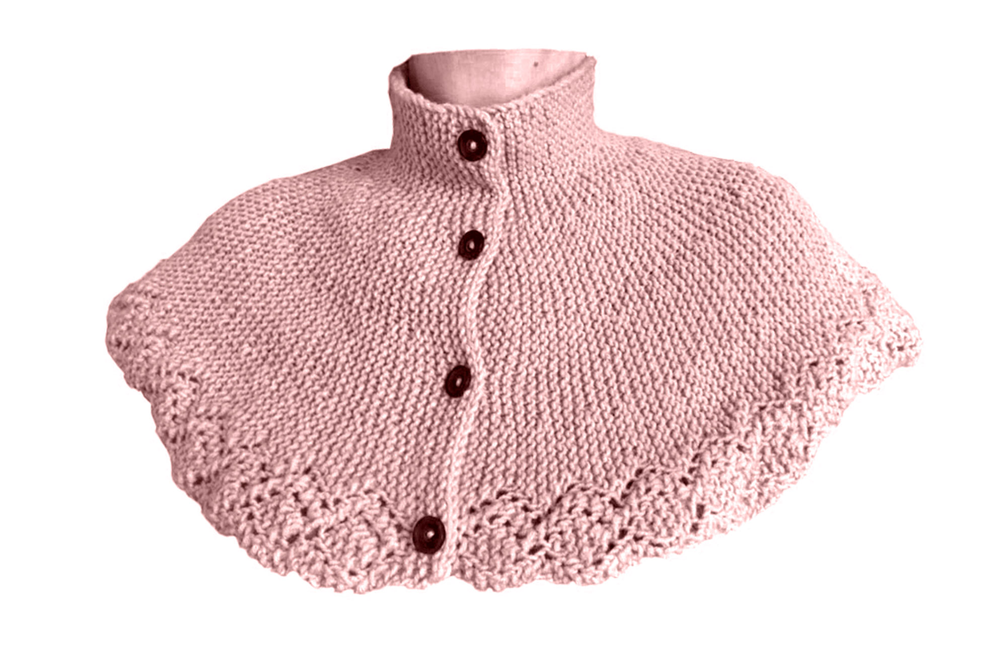 Crochet&Knit: Knitting Pattern, Capelet Pattern, Lacy Border ...