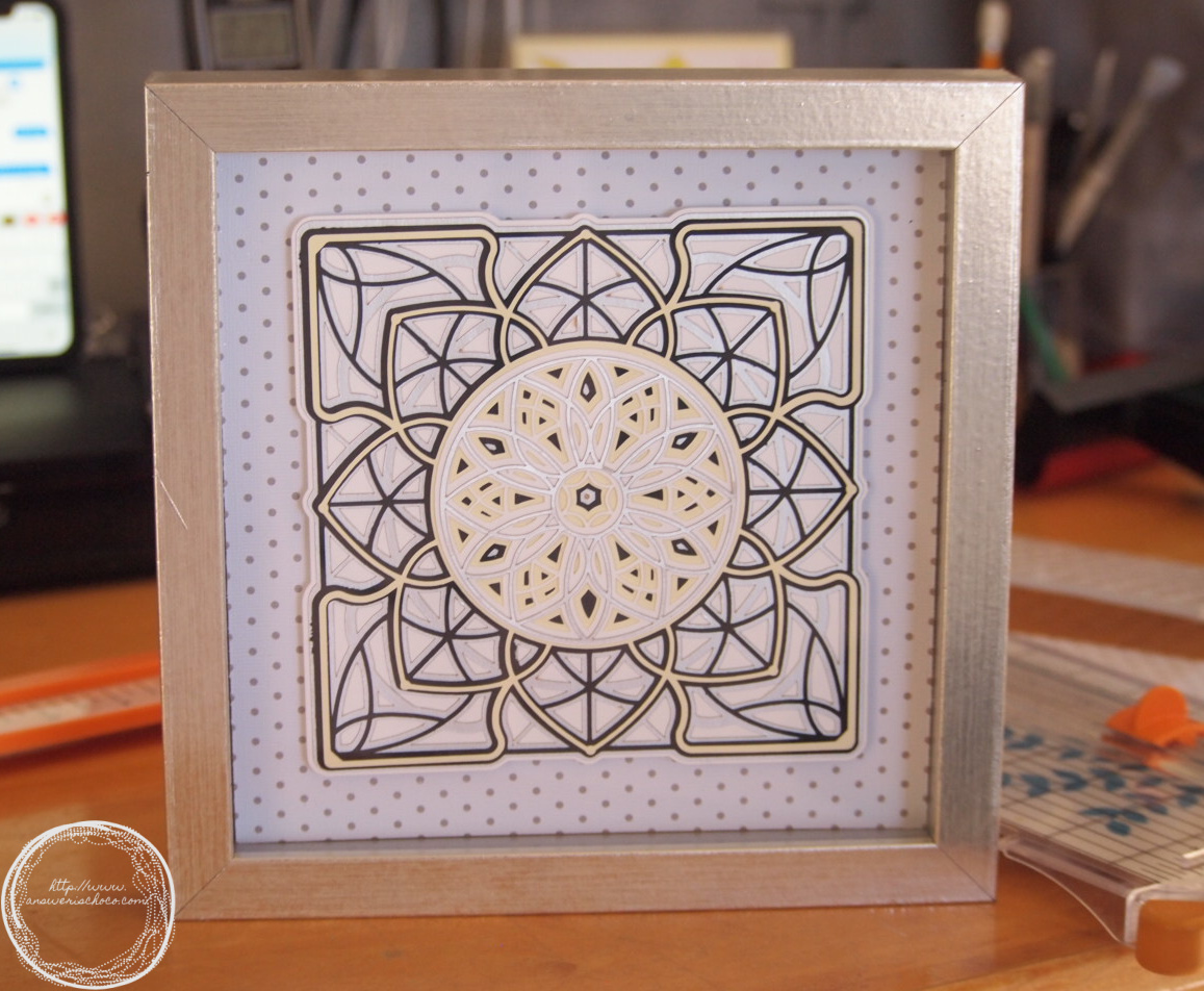 The Answer Is Chocolate: Framed Layered Square Mandala