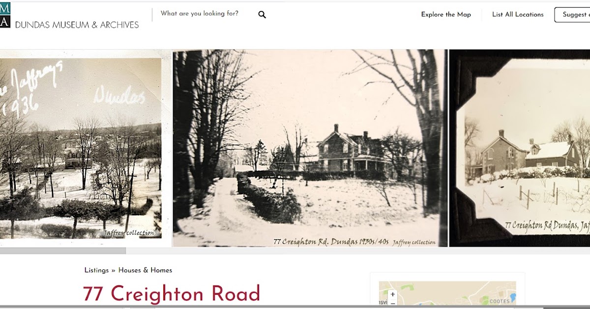 My Dundas and Hamilton History Projects: Story of 77 Creighton Rd at ...