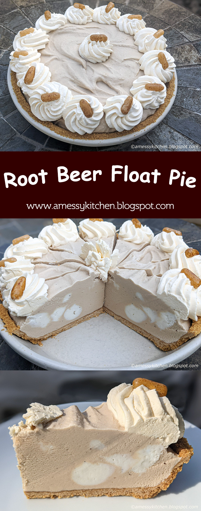 Frozen Root Beer Float Pie - Happy Pi Day!