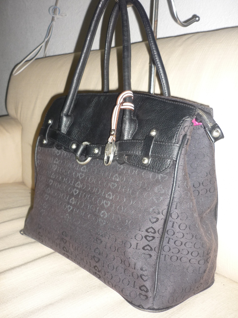 YUS BRANDED BAG: authentic tocco toscano black handbag 5