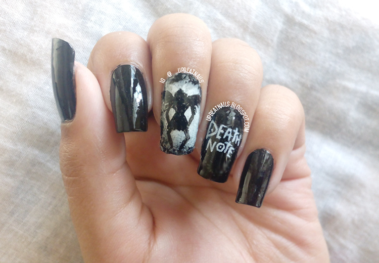Death Note Nail Art - Upbeat Nails | Nail Art Blog