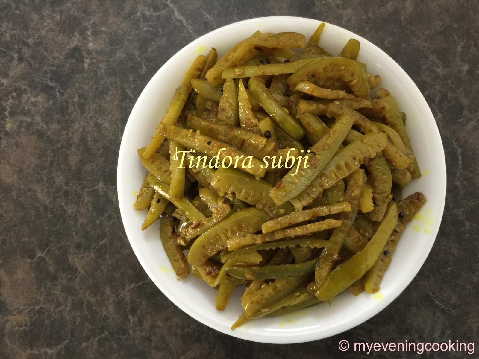 Tindora subji | My Evening Cooking