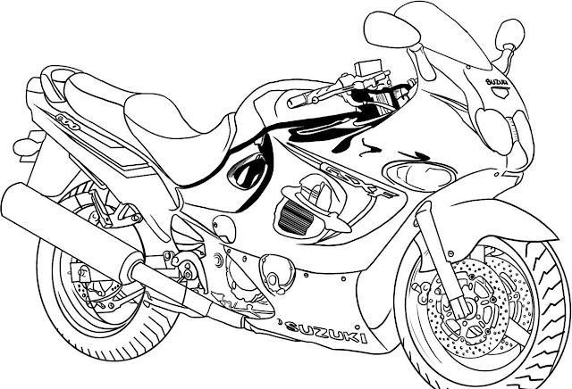 Kids Page: Suzuki Bike Coloring Pages