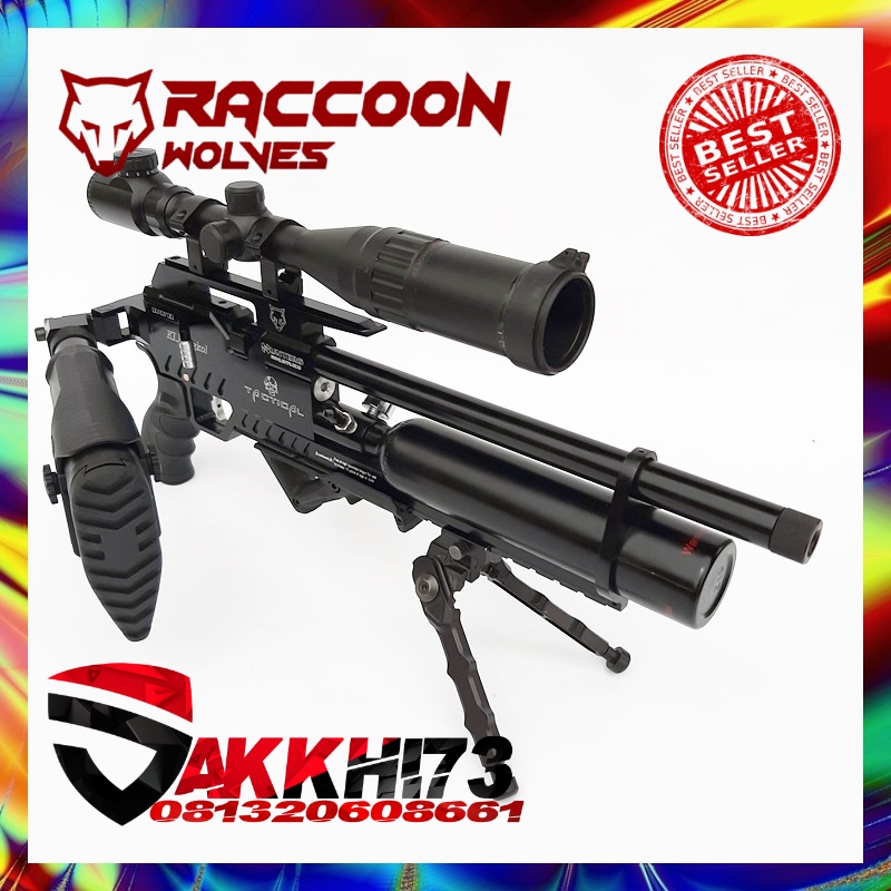 SENAPAN ANGIN PCP PREDATOR RACCOON TABUNG 360CC BOGEL POPOR LIPAT - SSA73