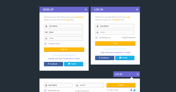 Html form-text box buttons checkbox radio buttons