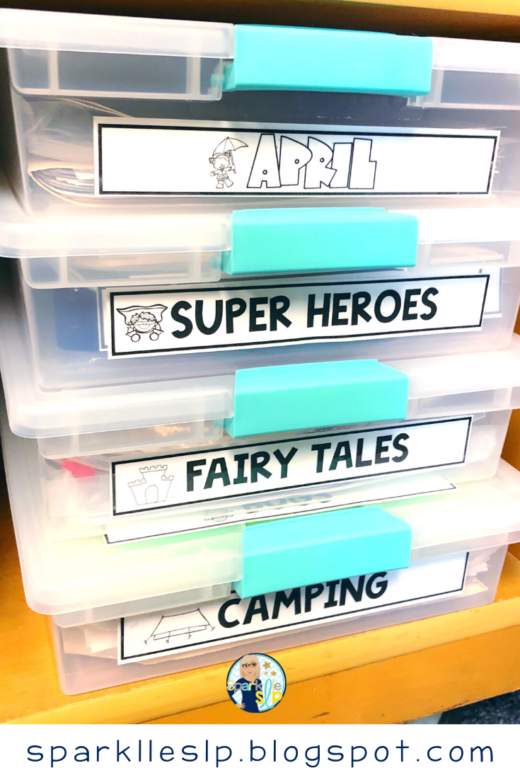 SLP Organization | Organizing Speech Therapy Materials - Sparklle SLP