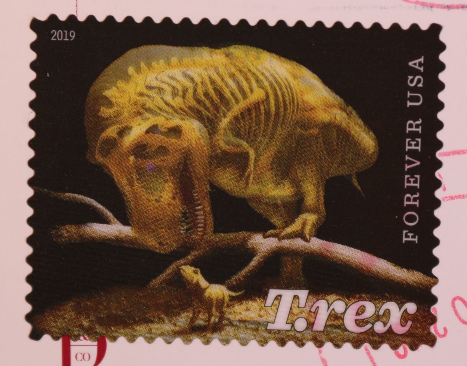 Mail Adventures: Sunday Stamps | Pneumatoraptor & T. Rex