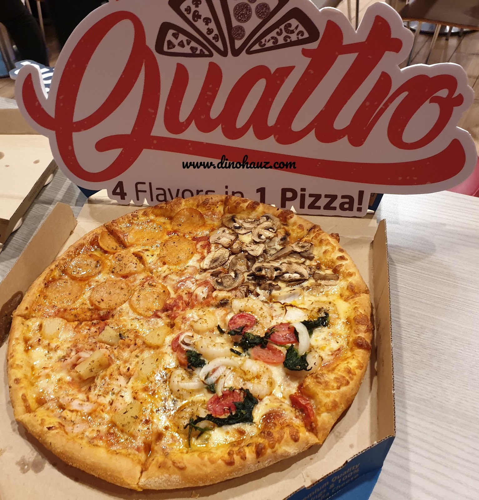 Pizza Signature QUATTRO dan Veggie QUATTRO Dari Domino’s Pizza - 4 ...