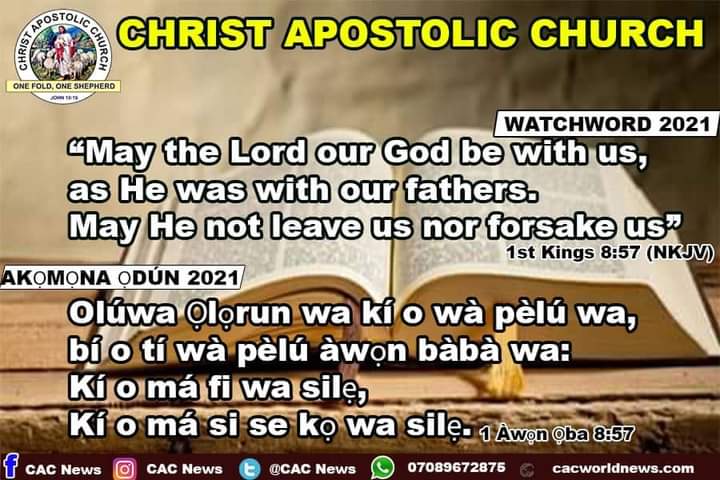 Exposition of CAC 2021 Watchword by Pastor Ologunaye-Jacobs