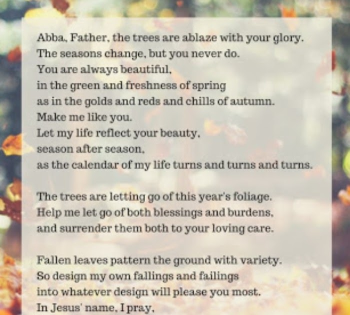 Daily Prayer: an autumn prayer