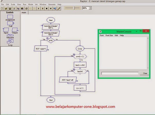 belajar komputer: Aplikasi Raptor 2014