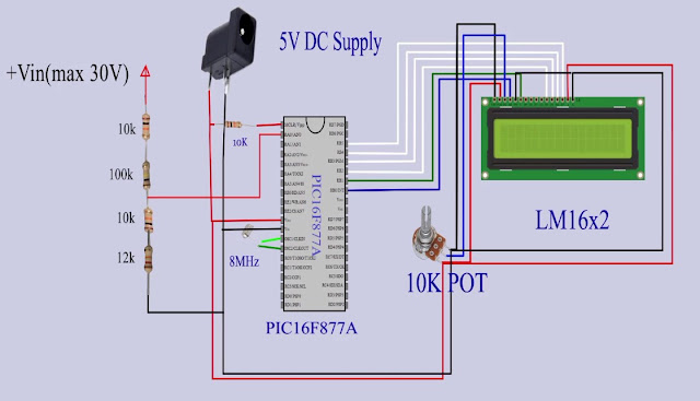 How to make digital voltmeter (0-30)V use Microcontroller and Mickro C ...