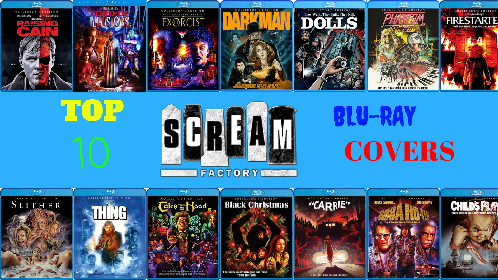 Top Ten Scream Factory Covers