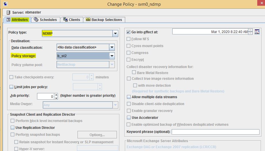 Remote Infrastructure Management Netbackup 8 1 2 Ndmp Backup Configuration Netapp Ontap 9 7