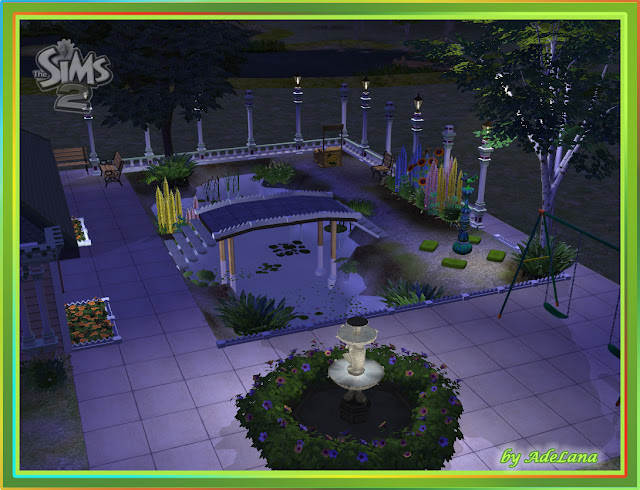 My Sims city block: "Цвета радуги" кафе (The Sims 2)