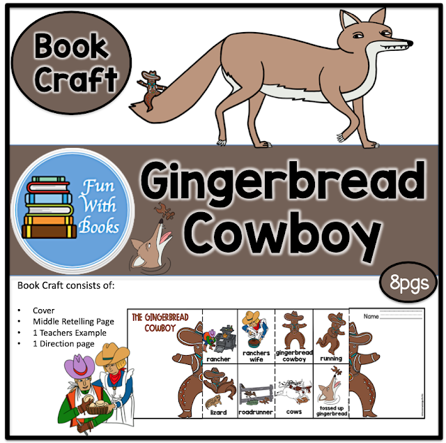 THE GINGERBREAD COWBOY BOOK CRAFT ~ Book Units by Lynn