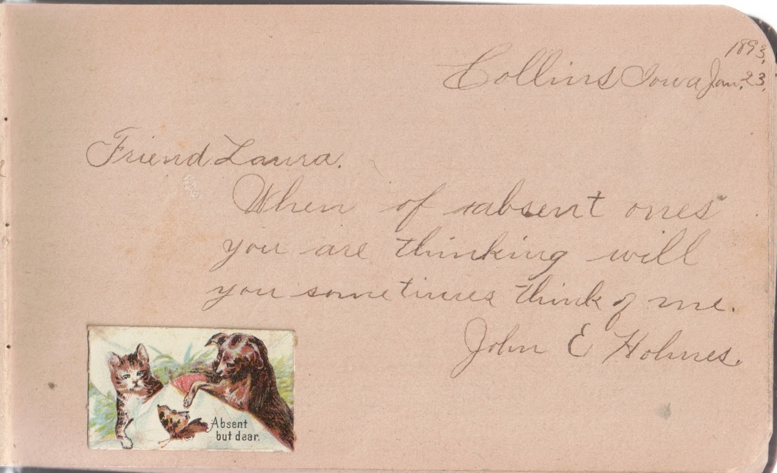 Heirlooms Reunited: 1880s-1890s Autograph Album of Laura Marilla Finnie ...