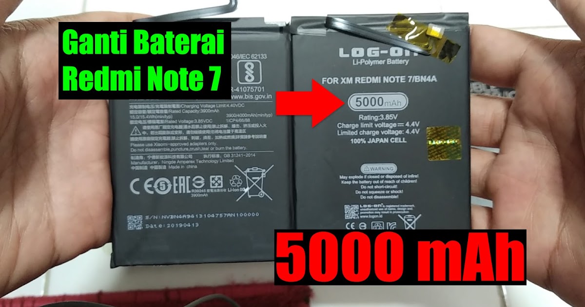 Review Singkat Baterai Log-On Xiaomi Redmi Note 7 5000mAh Bagus Gak ...