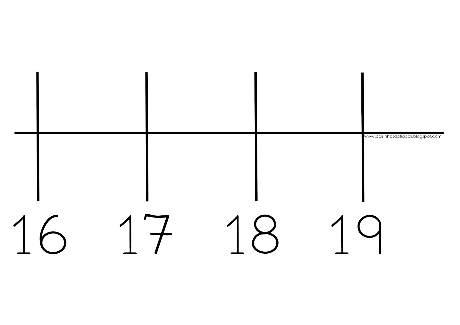 COISINHAS DA TIA POLI: Reta numérica até 30
