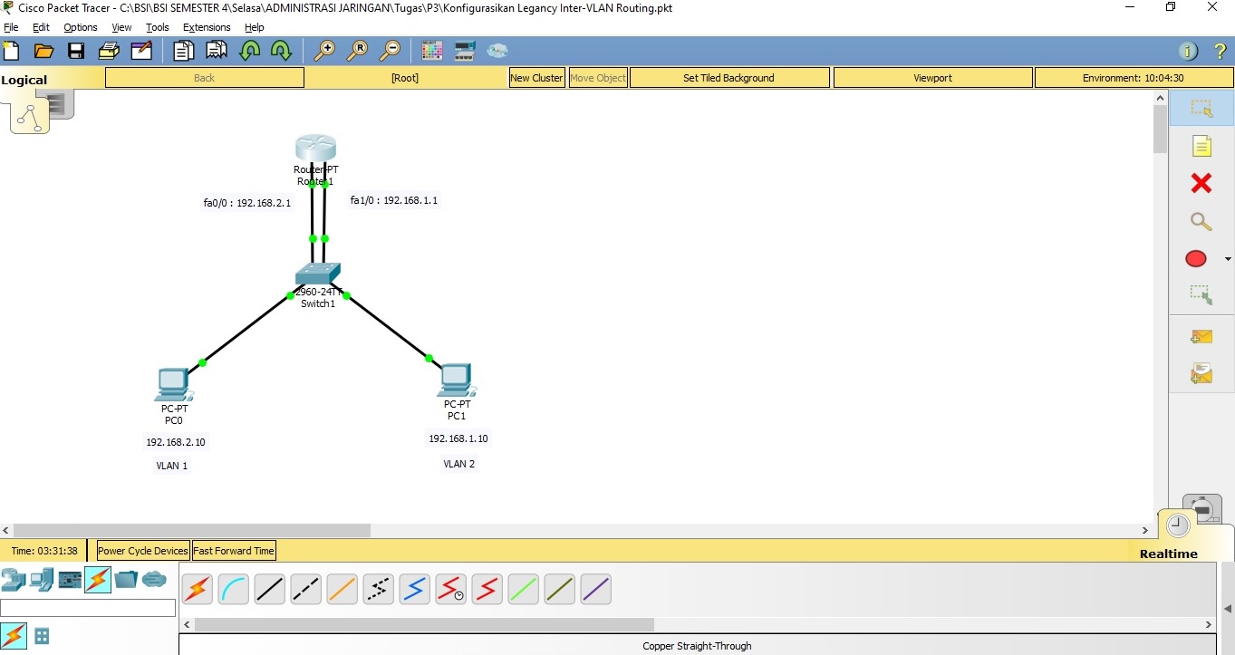 Konfigurasi Inter Vlan Routing Pada Cisco Packet Tracer