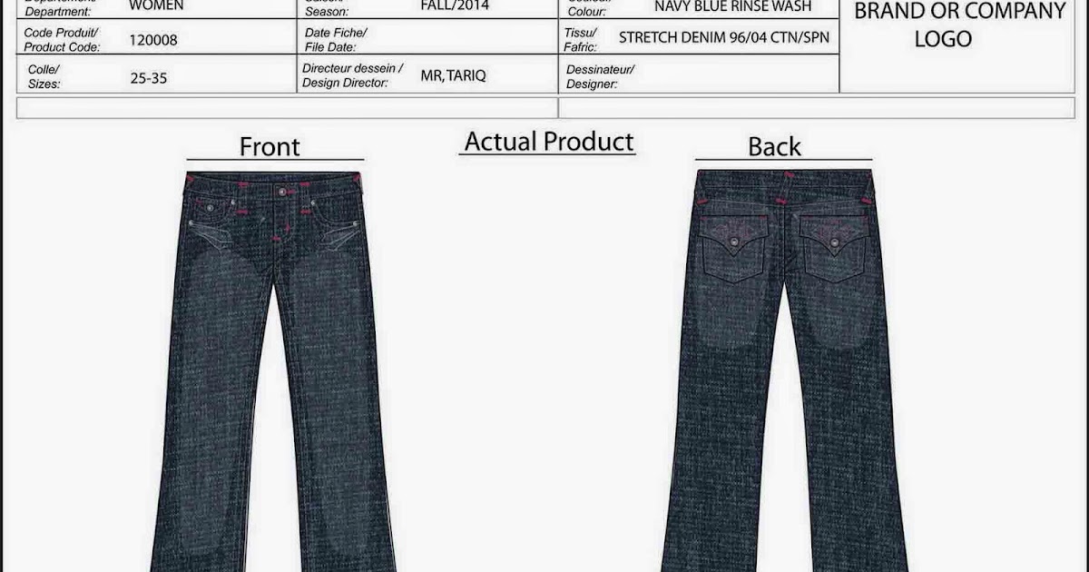 Tech Pack: Simple Denim Tech PAck