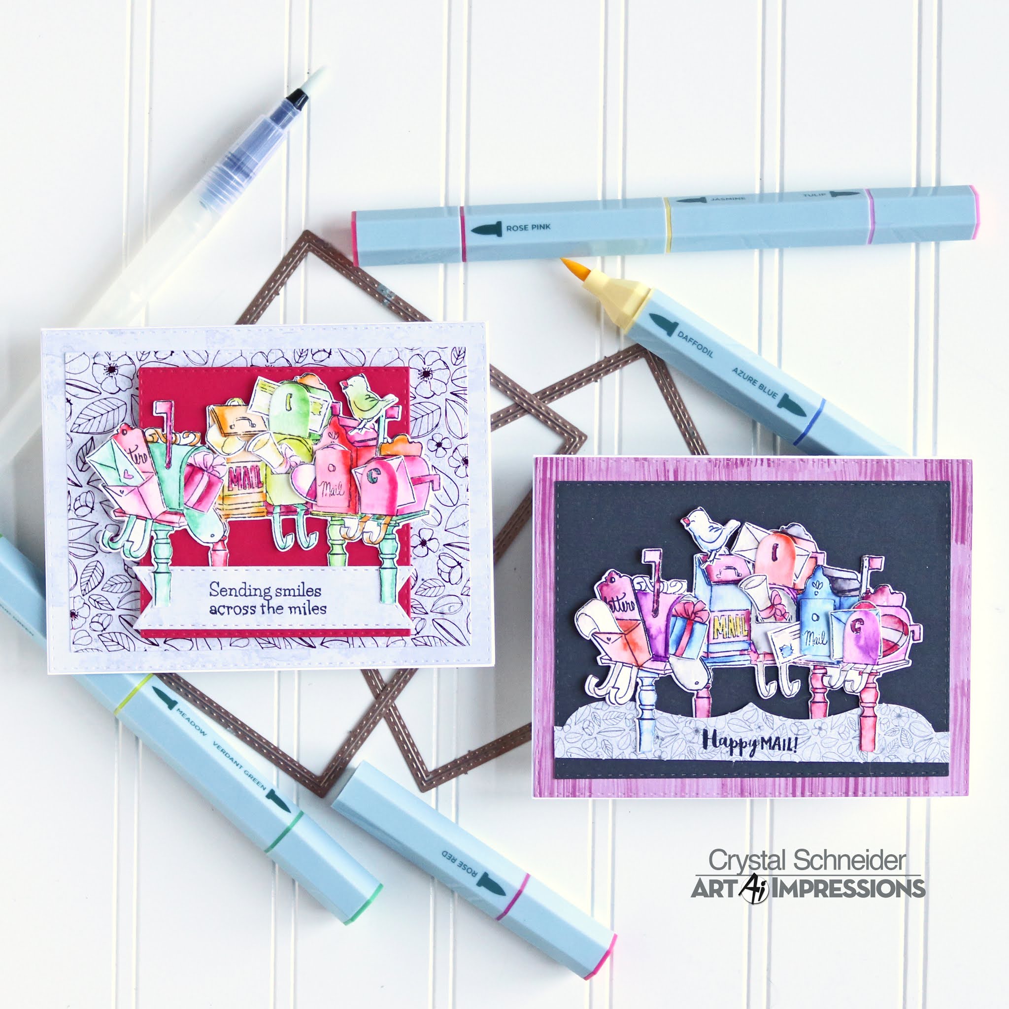 Art Impressions Blog: Happy Mail Cards by Crystal