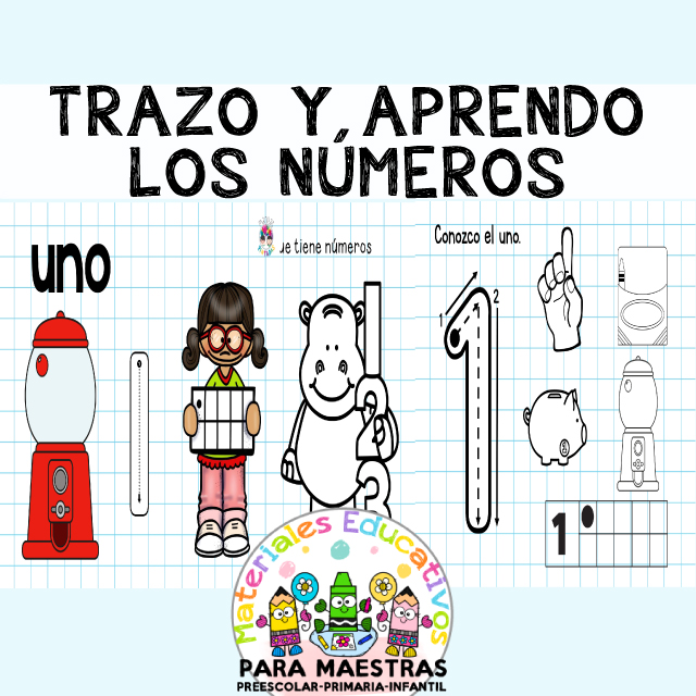 Cuaderno Trazo y Aprendo los Números | Materiales Educativos para Maestras