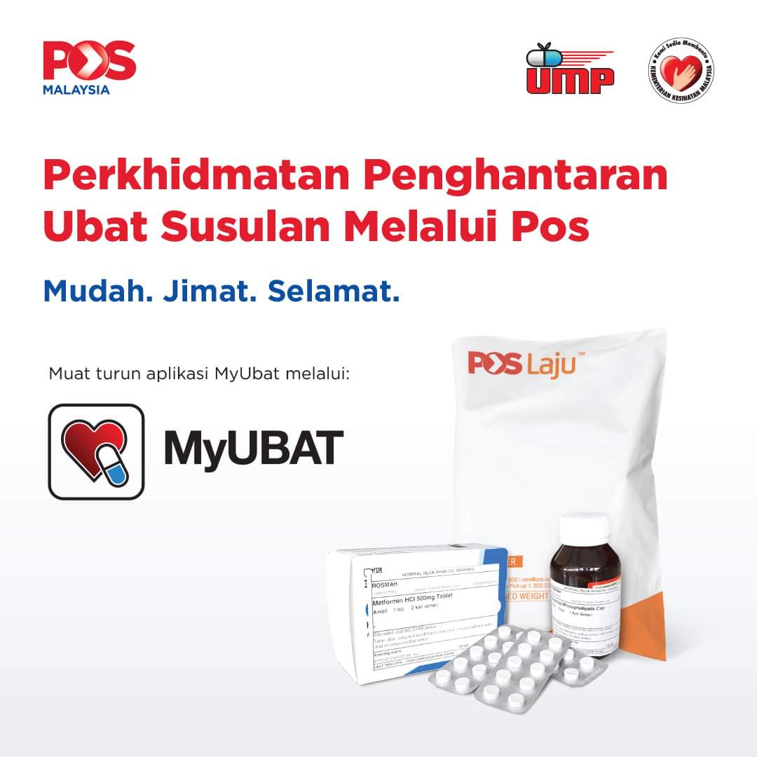 Cara dapatkan ubat susulan daripada hospital melalui aplikasi Myubat