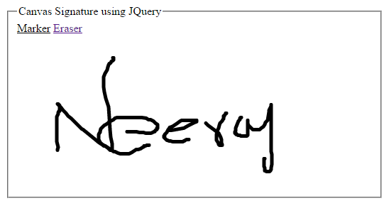 Canvas Dynamic Signature Using Jquery Neeraj Code Solutions C Mvc Javascript Sql