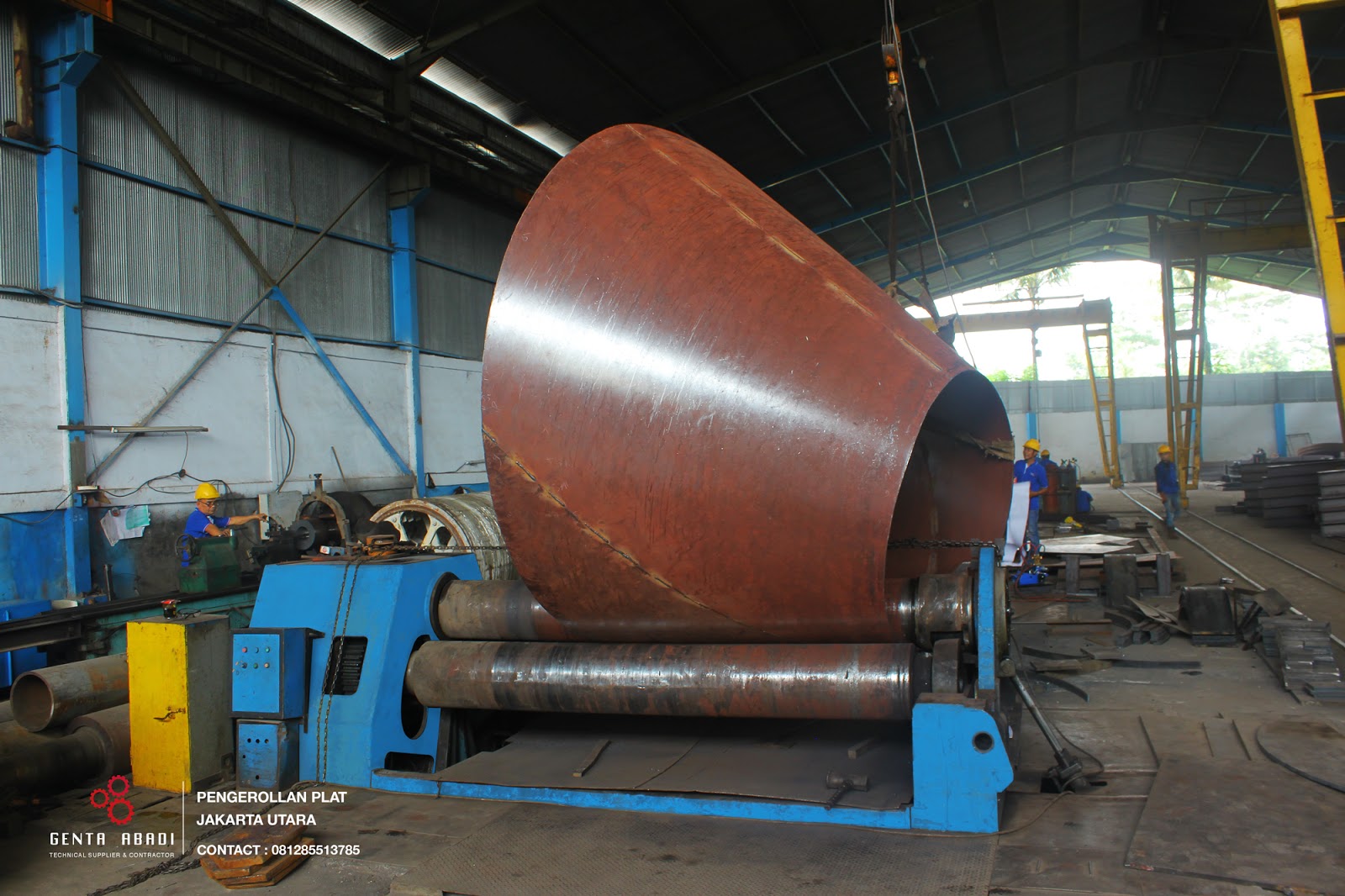 jasa bending roll, bending roll pipa, roll hbeam, roll wf, roll plat ...