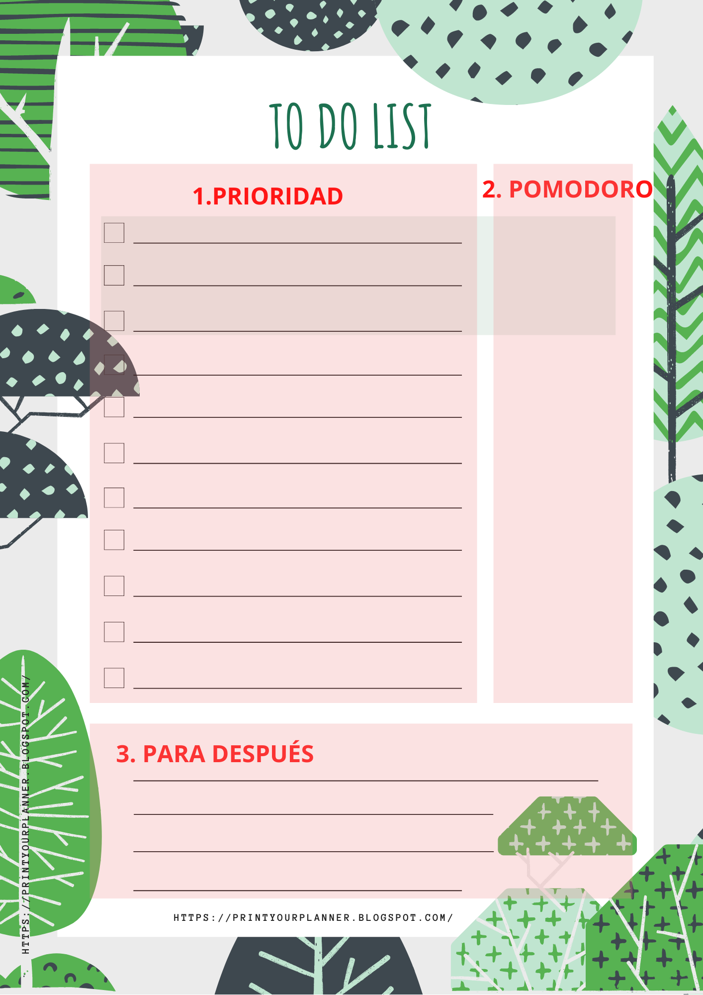 TO DO LIST Printable PDF Free Descargables con y sin Checklist + Tips ...
