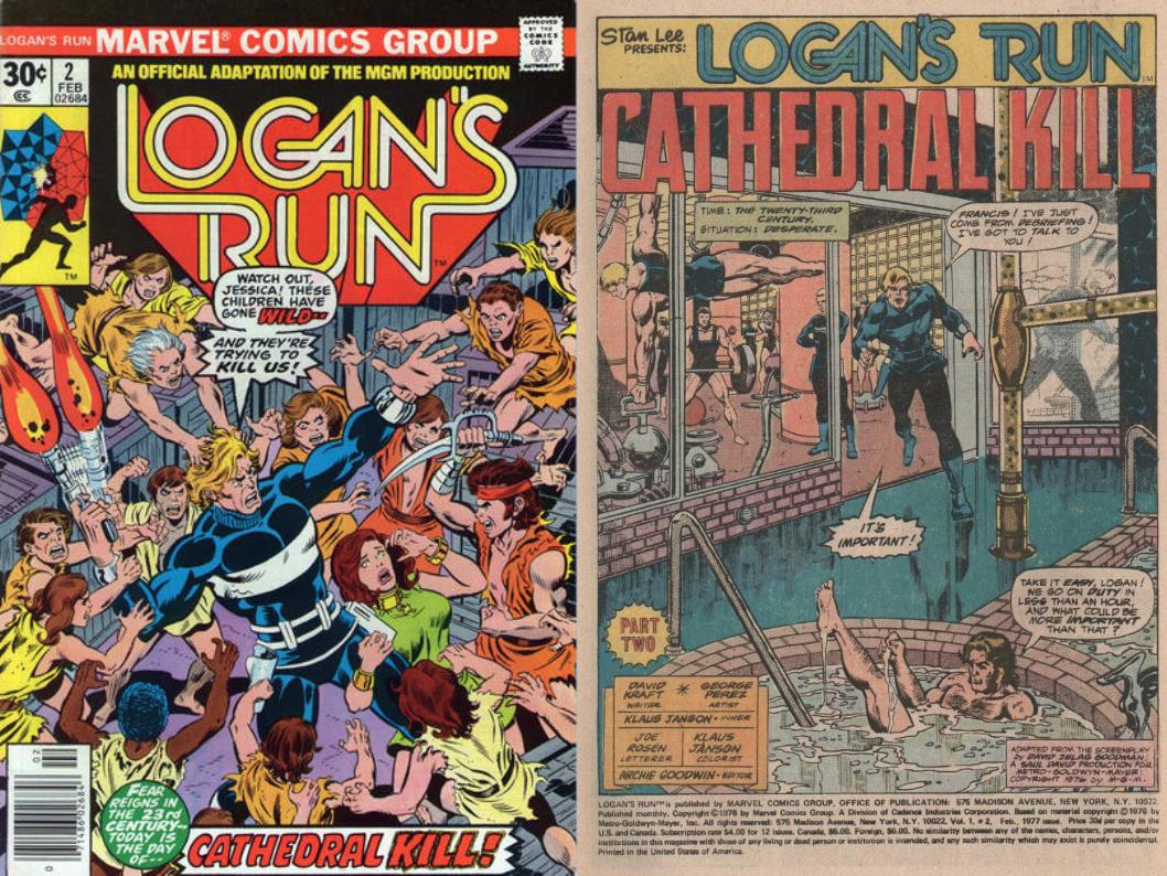 Dave's Comic Heroes Blog: Logan's Run Marvel Movie Adaptation