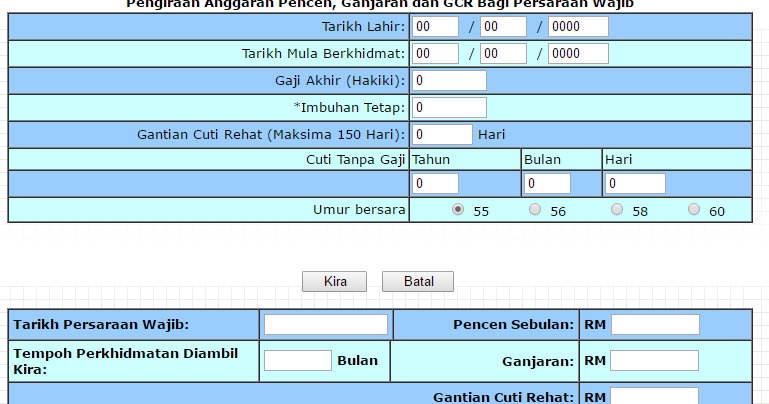 Cara Kiraan Cuti Untuk Pencen - Tunjangan Pencen 2022