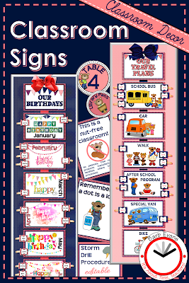 It's About Time, Teachers!: CORAL & NAVY CLASSROOM DECOR