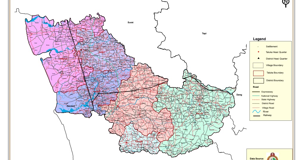 Navsari Dist Digital HD Map Pdf Download.