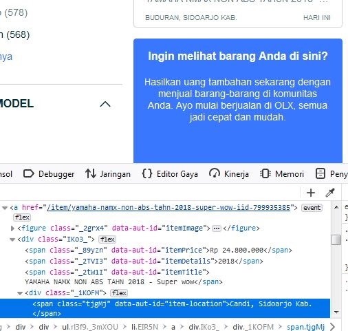 Cara mengolah Text Preprocessing pada data daerah terntentu di website OLX dengan menggunakan ...