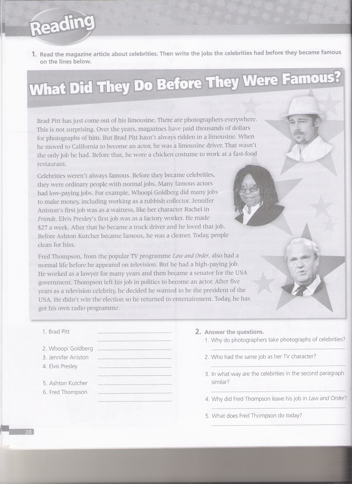 Learn English: UNIT 3 Photocopies