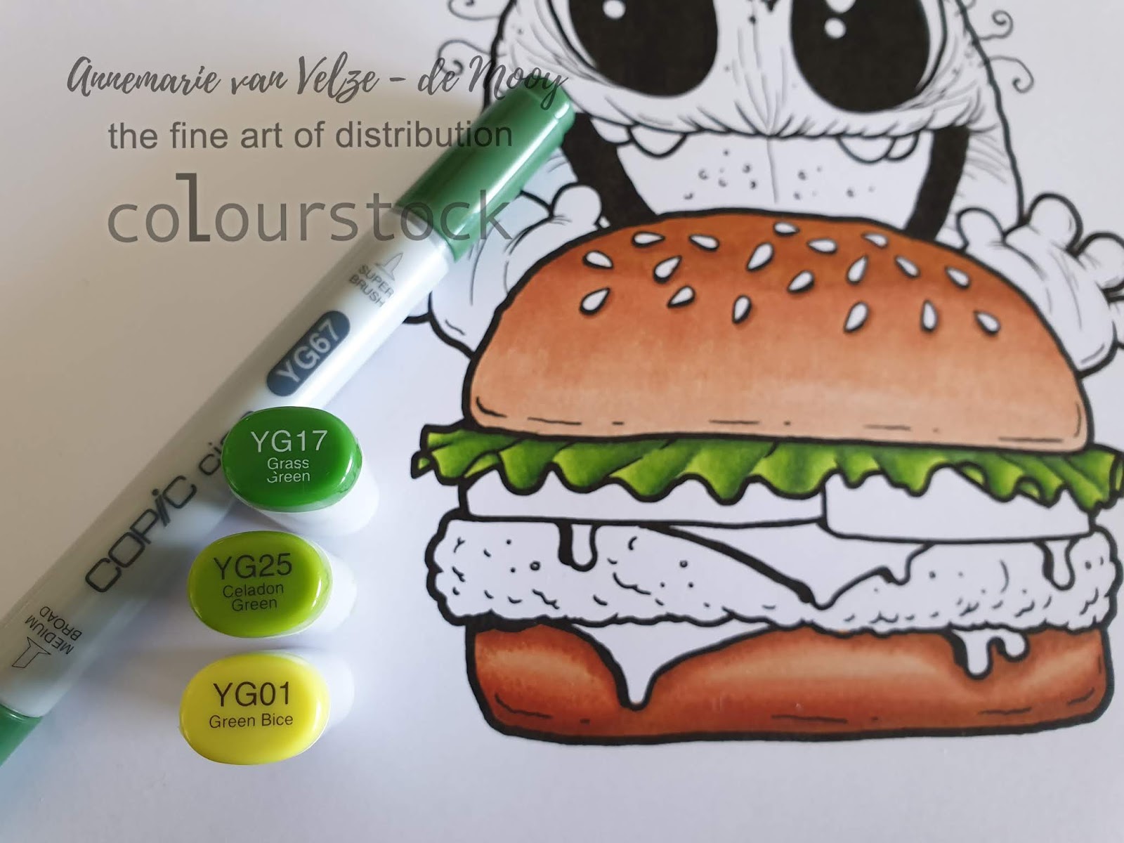 Colourstock: Copic cheeseburger monster