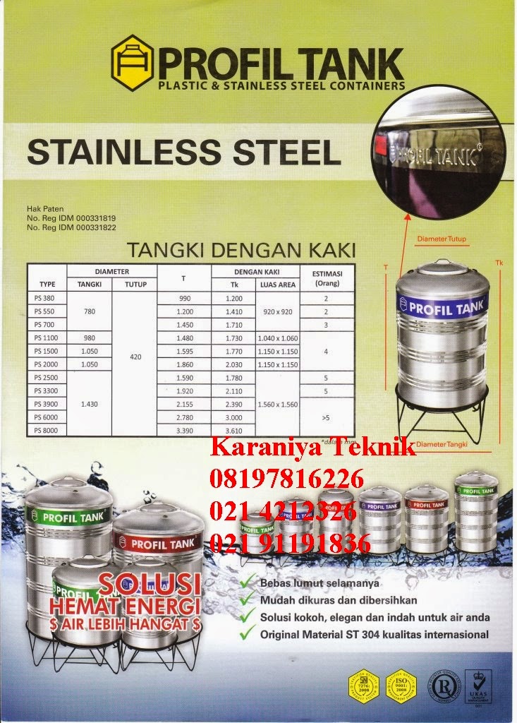 Melayani Pembelian & Tangki Profil Stainless, Tangki Stainless Profil ...