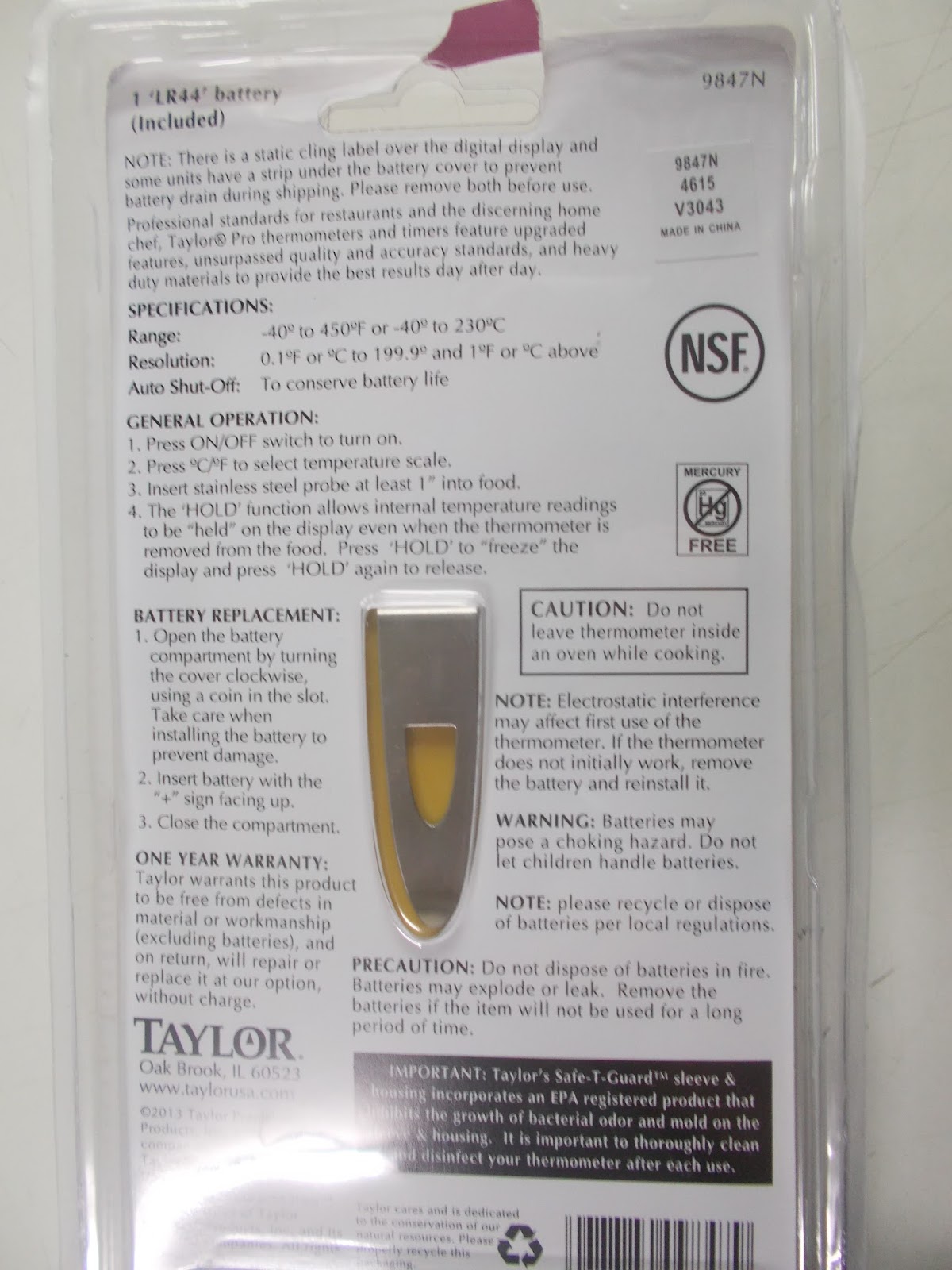 sciencetific products: Taylor Precision Products Compact Waterproof ...