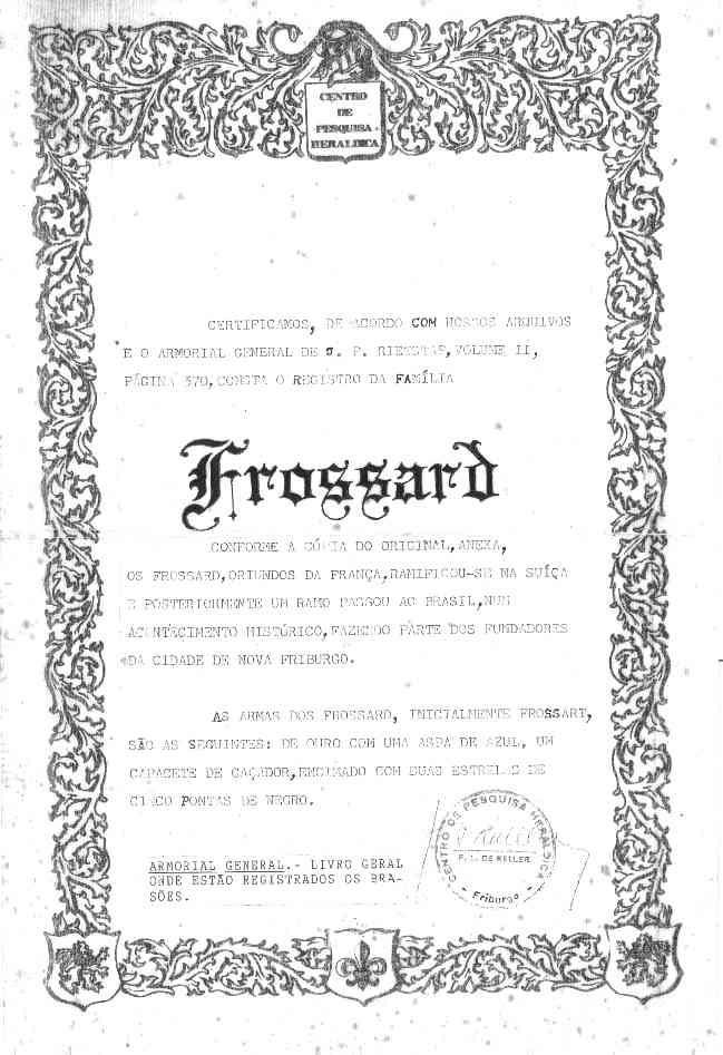 Edivaldo Póvoa: A HISTÓRIA DA FAMÍLIA FROSSARD