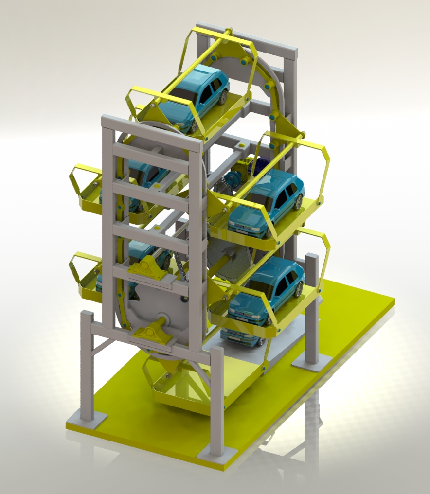 Vertical rotating parking system || Download free 3D models #100209