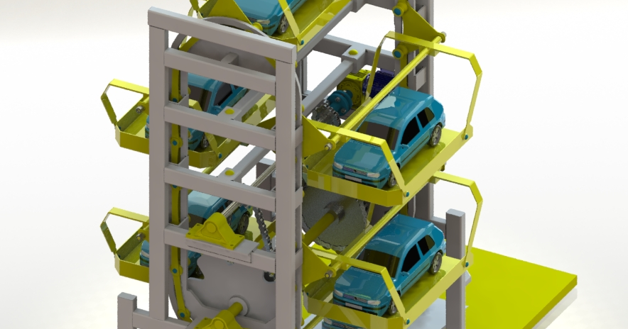 Vertical rotating parking system || Download free 3D models #100209