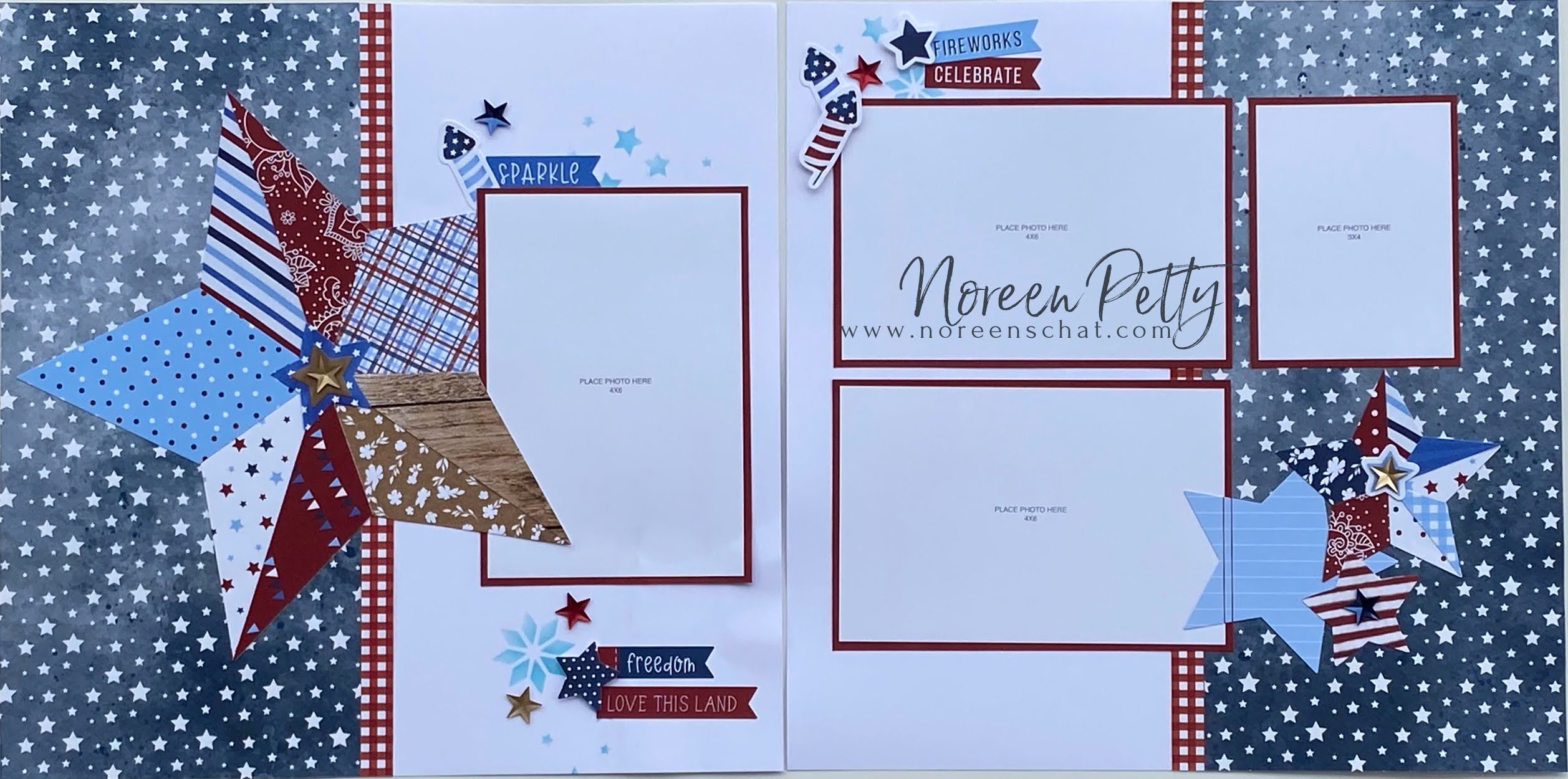 Noreen's Scrap N Chat: CTMH Stars & Sparkles Big Star Scrapbook Layout