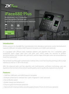 Time Attendance System in Dubai (IFace 880 Plus) | Time vision Security ...